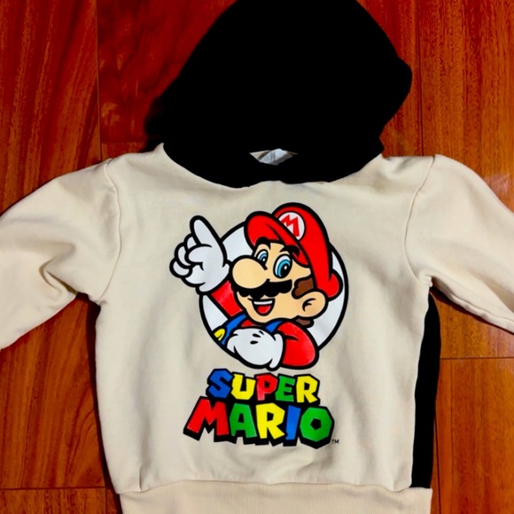 H&M | Shirts & Tops | Hm Super Mario Bros Hoodie In Great Condition 2t ...